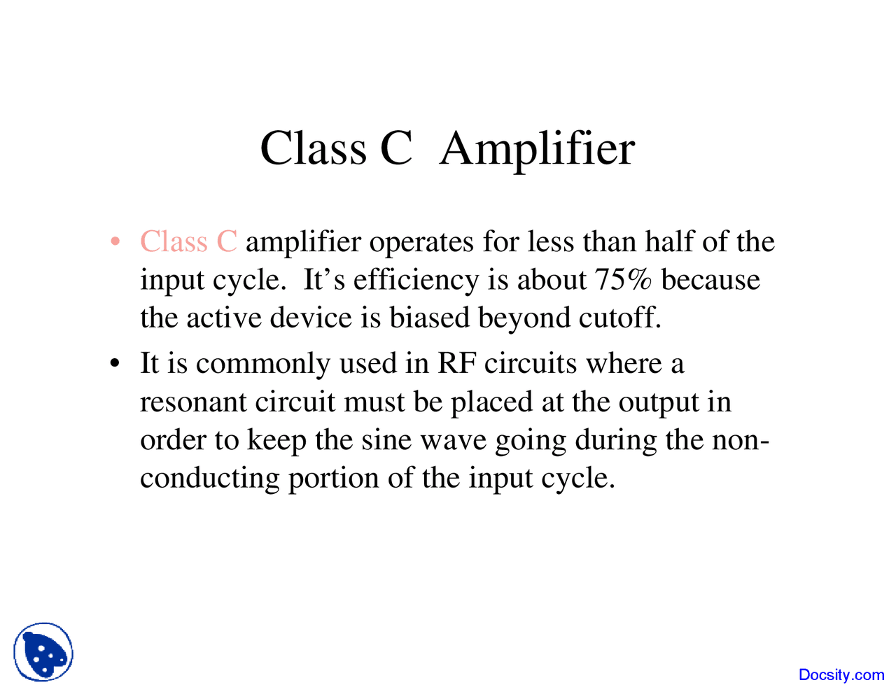 Efficiency Rf And Microwave Engineering Lecture Slides Docsity