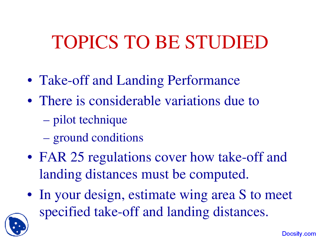 Landing Performance Introduction To Aerospace Engineering Lecture