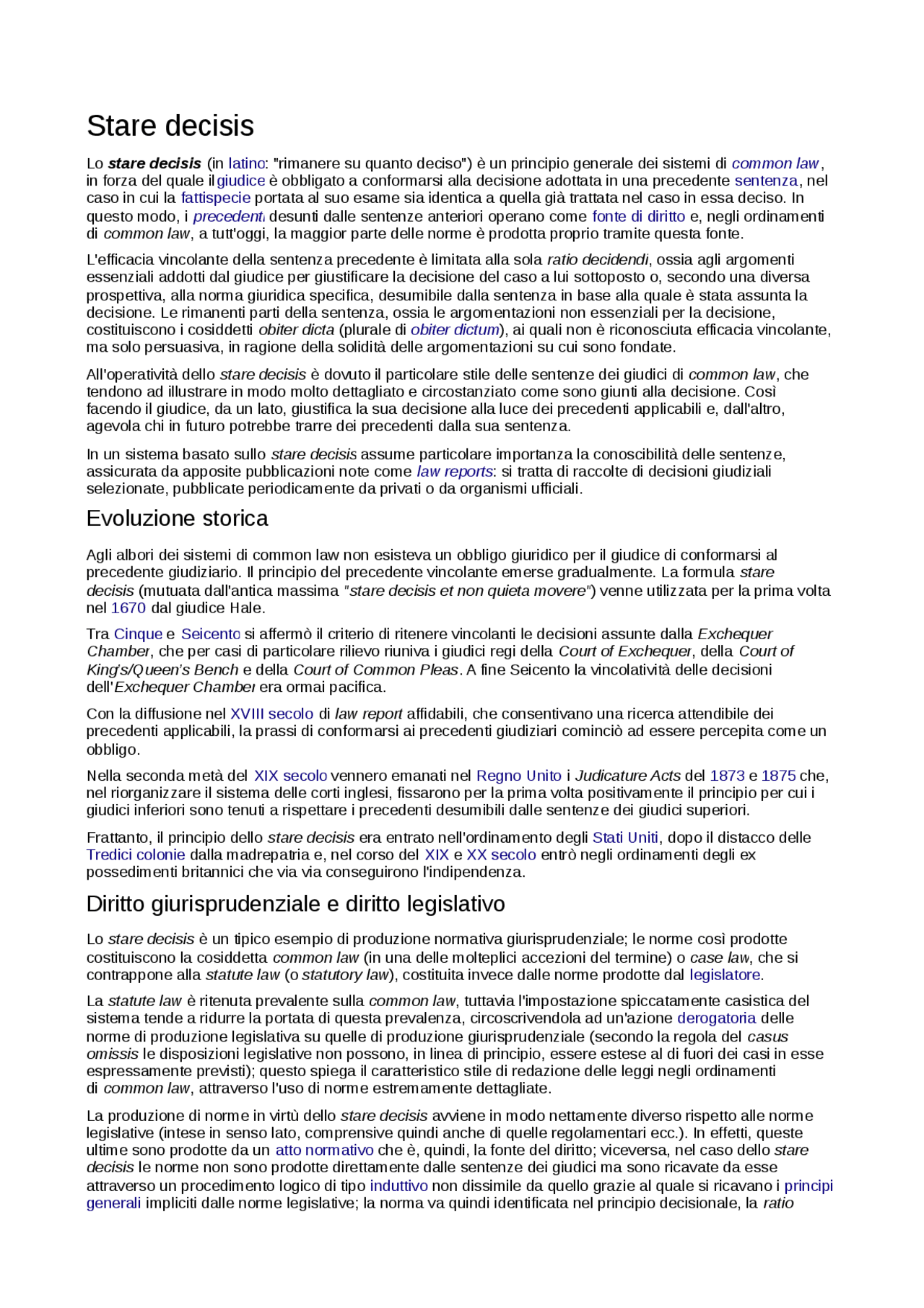 Stare decisis - Docsity