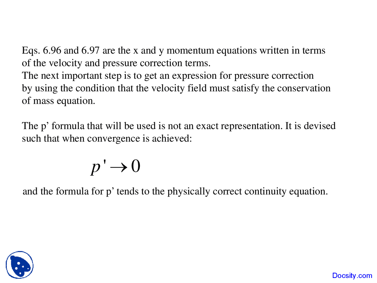 Momentum Equations Computational Fluid Dynamics Lecture Slides