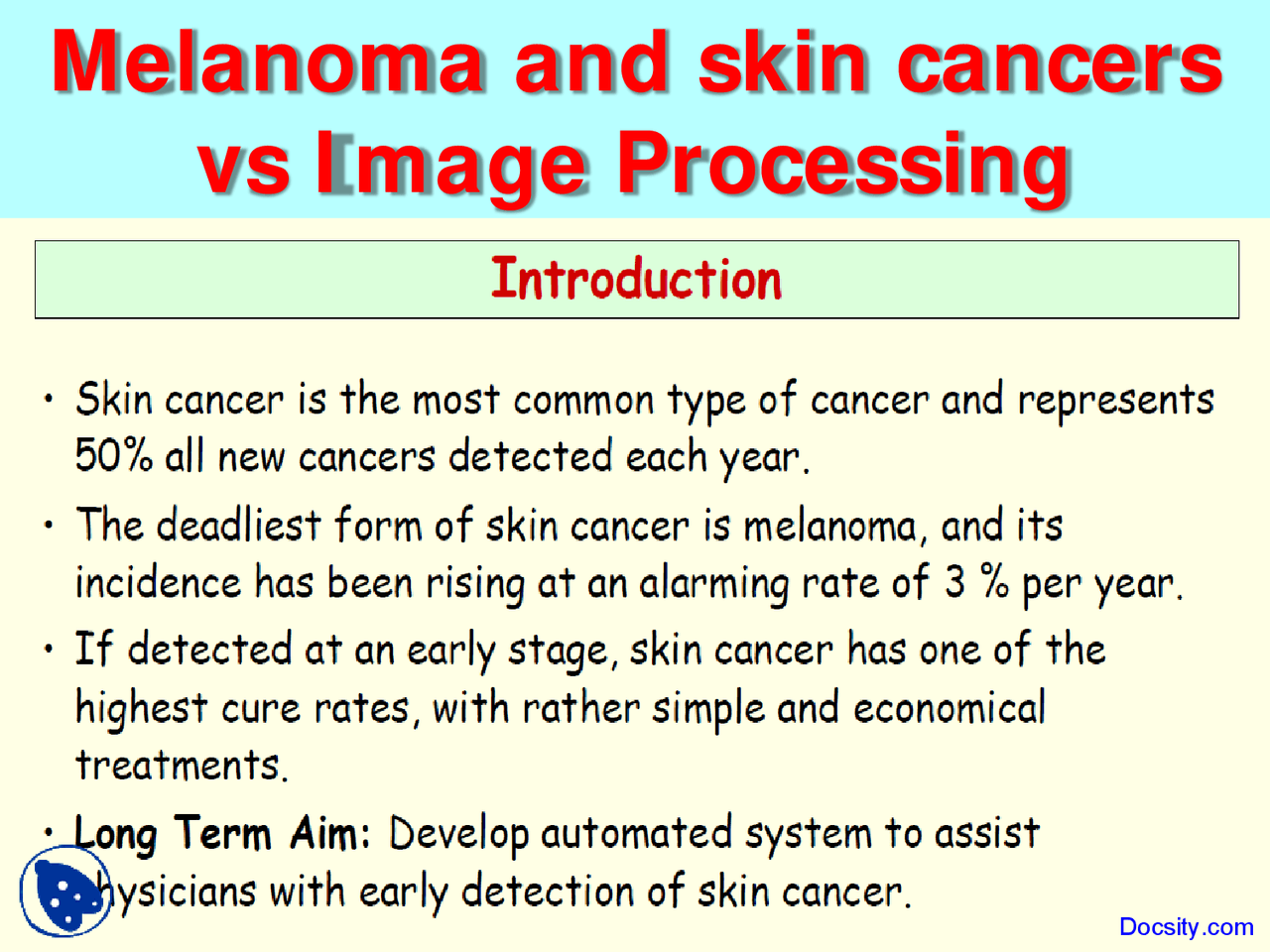 Melanoma Robot Vision And Preception Lecture Slides Docsity