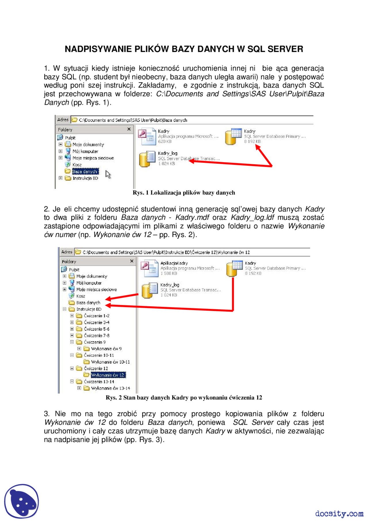 Nadpisywanie bazy danych SQL - Notatki - Bazy danych | Notatki Bazy ...