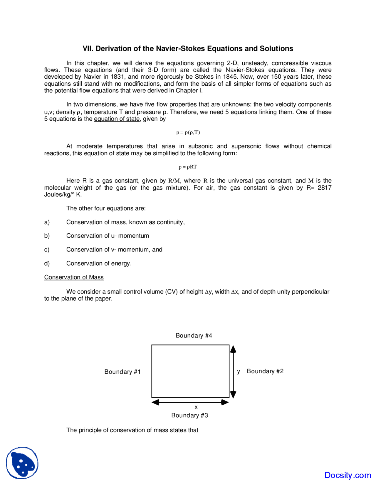 Derivation - Aerodynamics - Lecture Notes | Study notes Engineering ...
