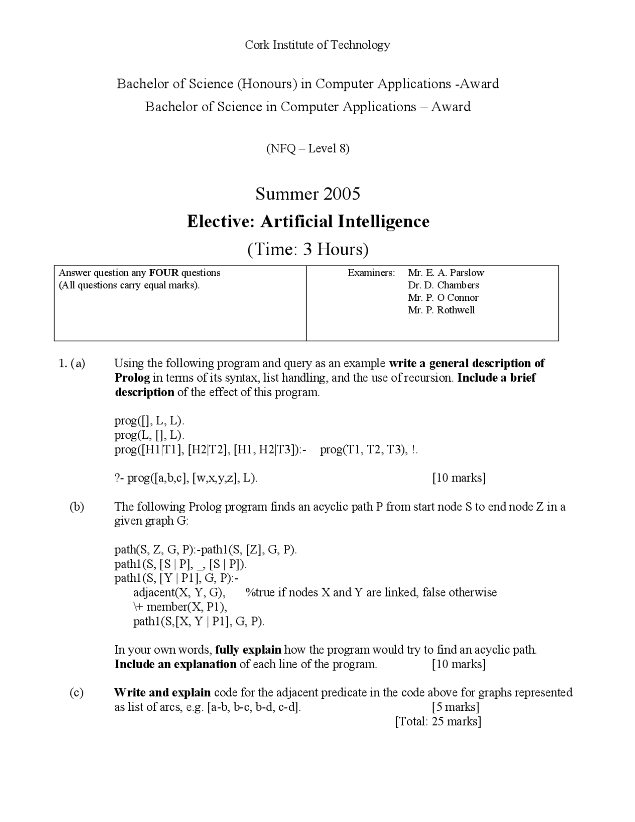 Symbol System Hypothesis - Artificial Intelligence - Past Exam - Docsity