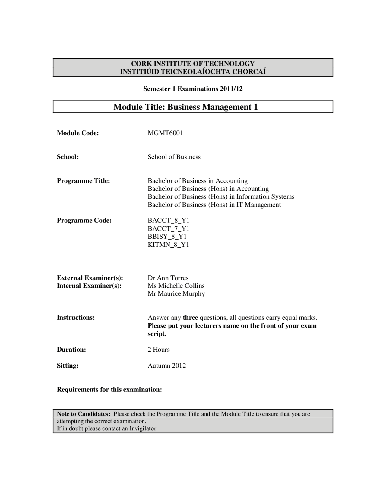 Decentralisation Business Management Old Exam Paper Docsity