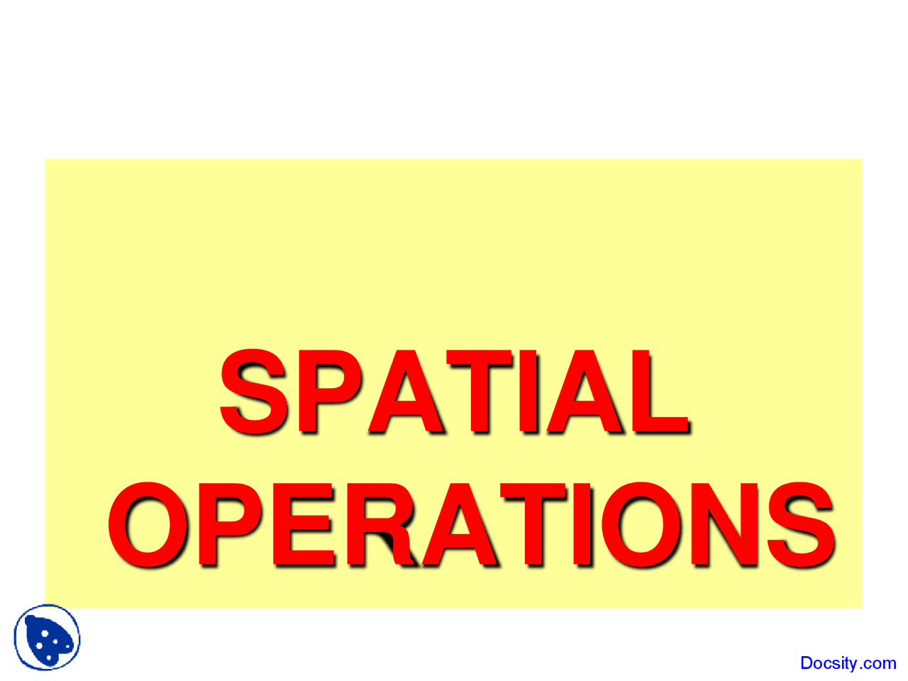 Spatial Operations Robot Vision And Preception Lecture Slides Docsity