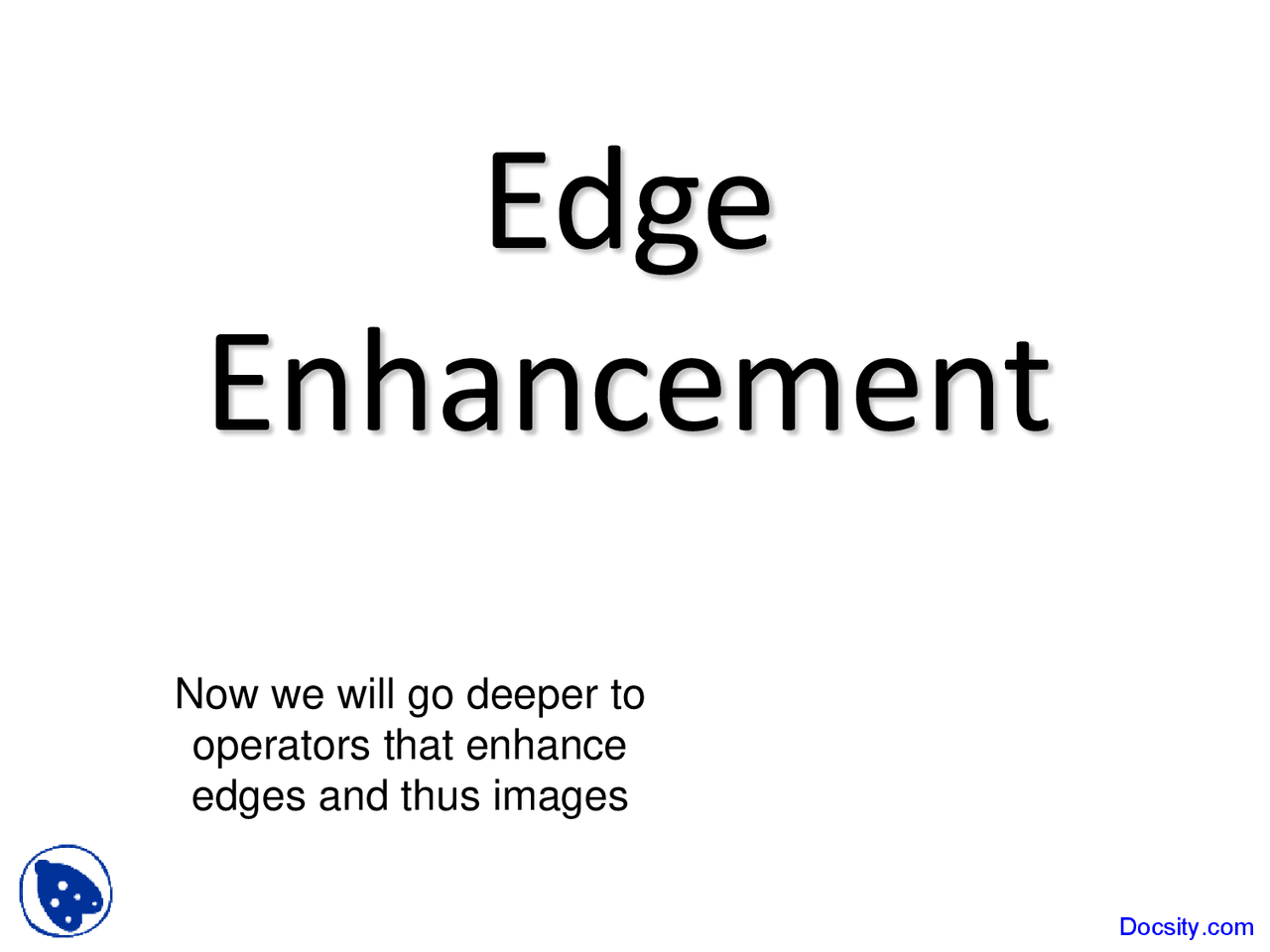 Edge Enhancement Robot Vision And Preception Lecture Slides Docsity