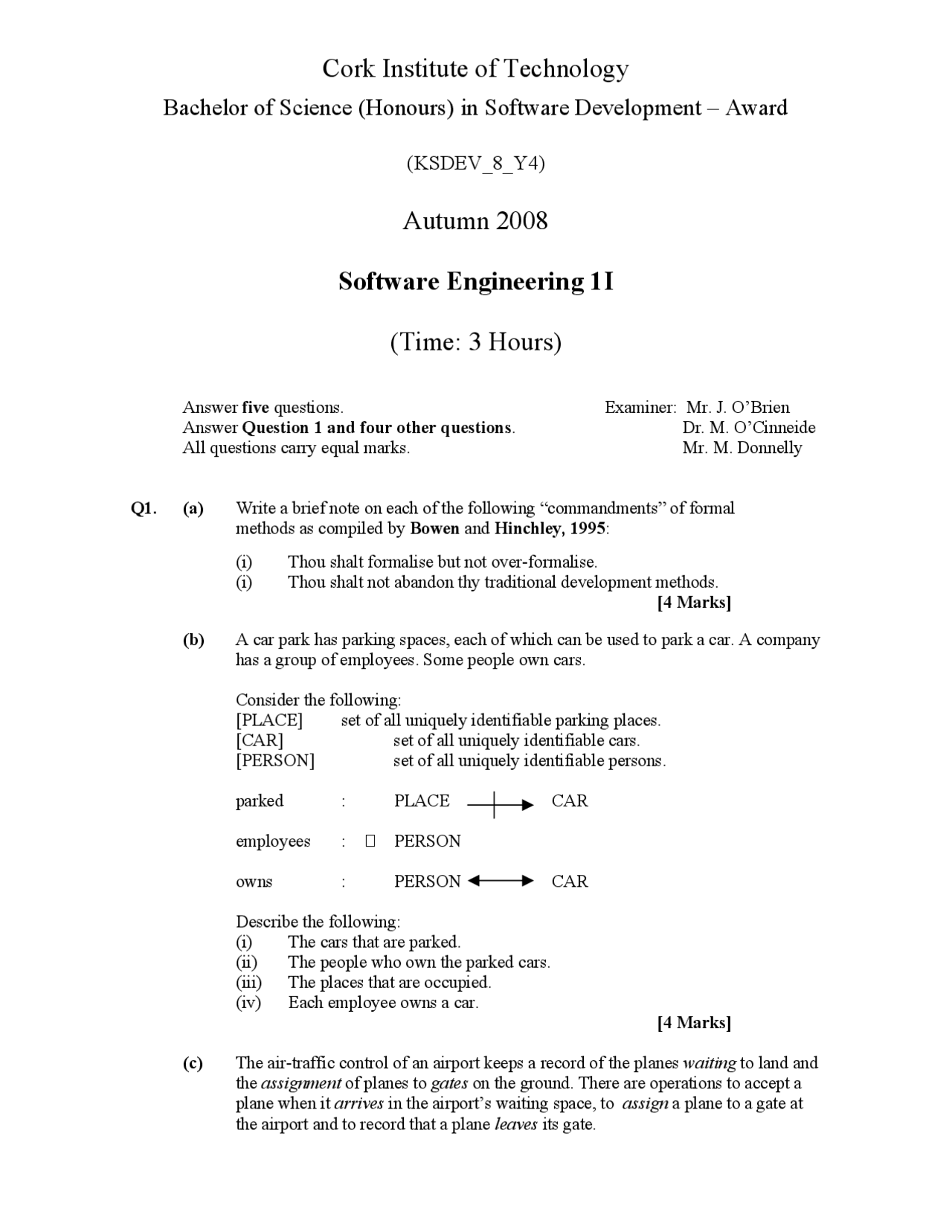 Traditional Development Software Engineering Exam Paper Docsity