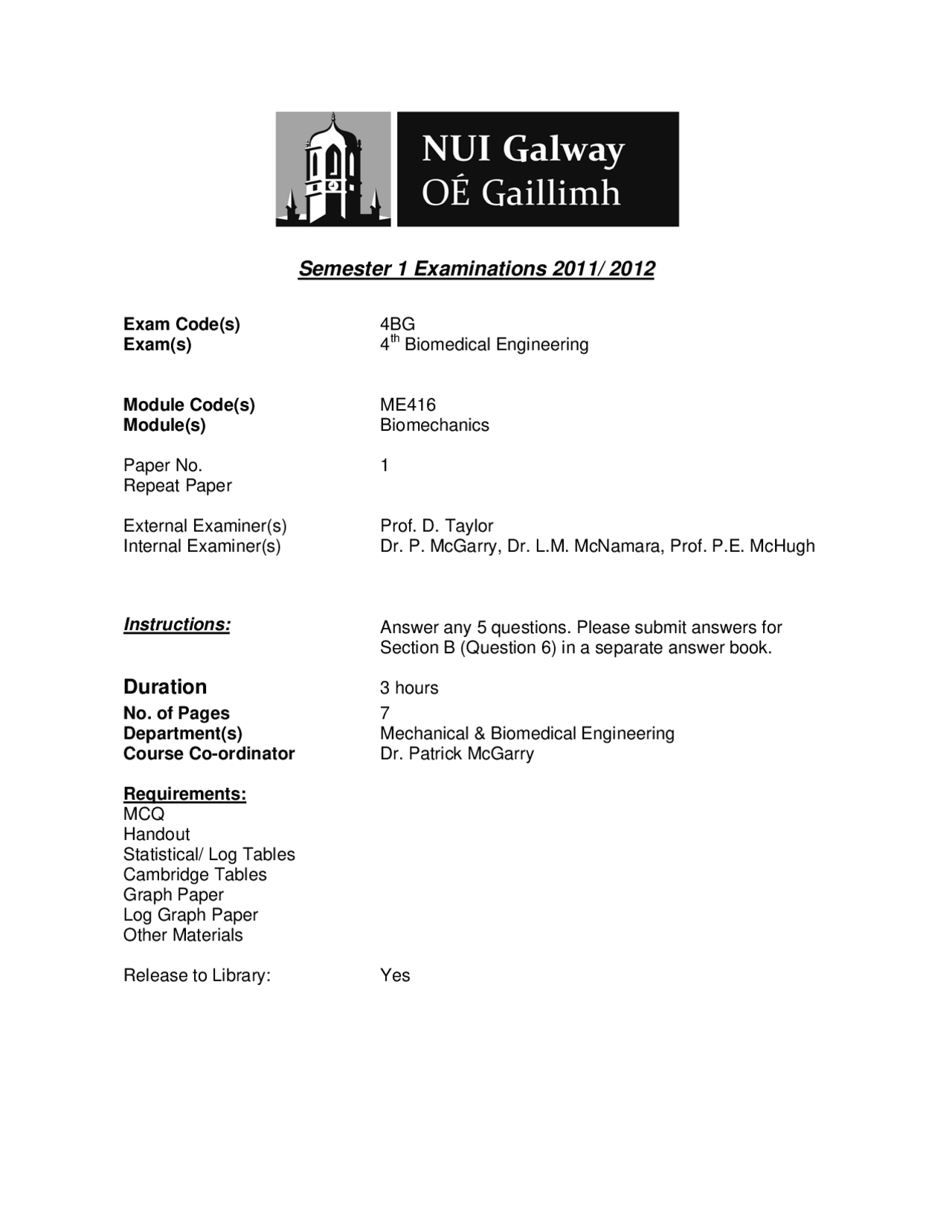 Kinetic Equation - Biomechanics - Old Exam Paper - Biomechanics - Old ...
