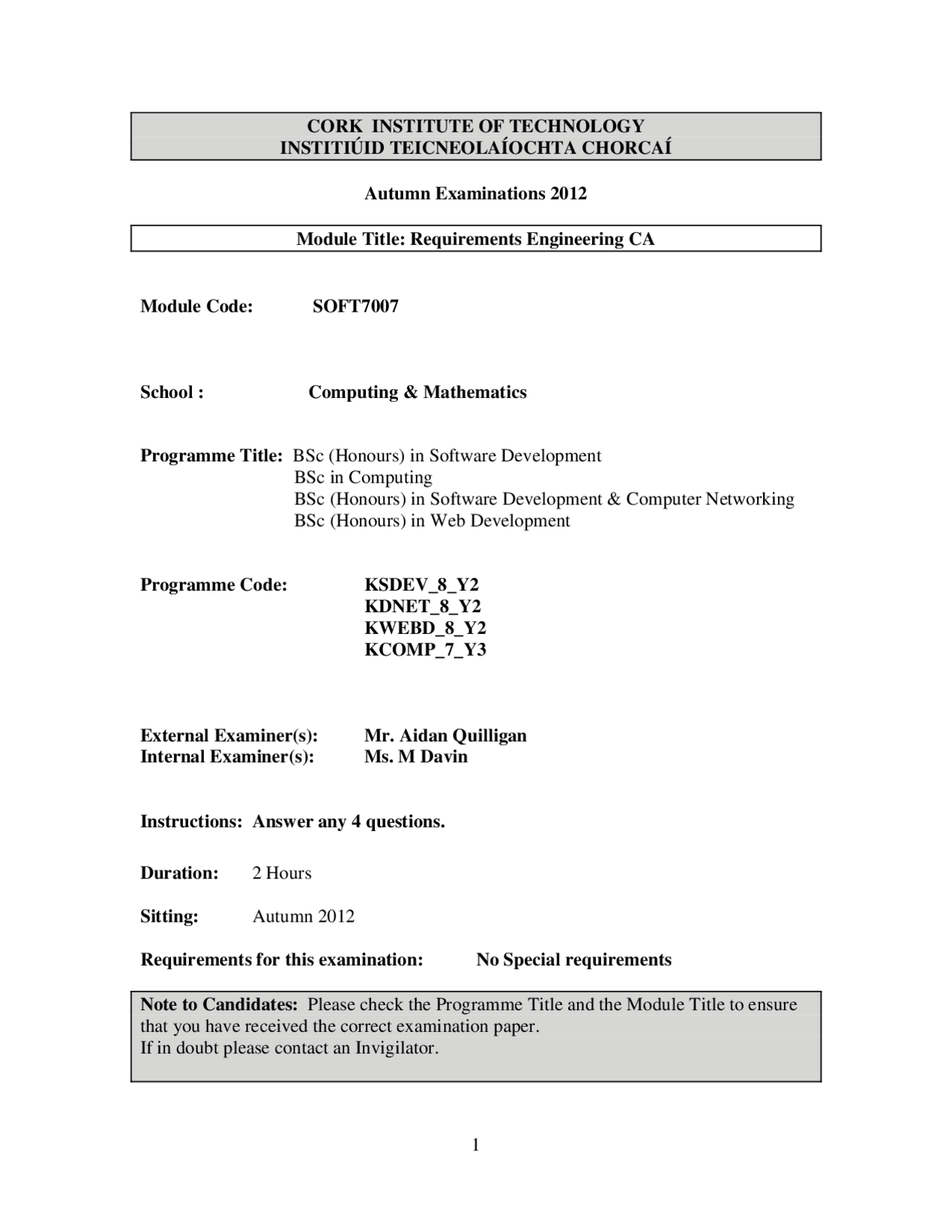 Functional Requirement - Requirements Engineering - Exam Paper | Exams Software Project ...
