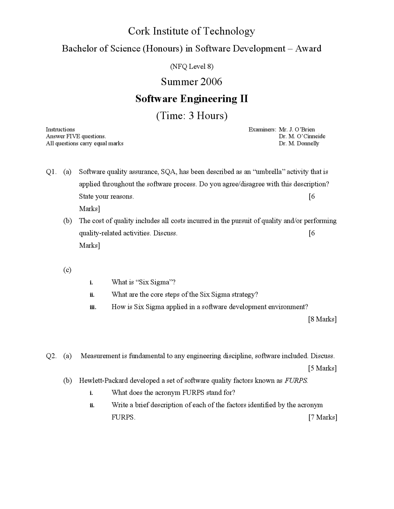 Layout Appropriateness - Software Engineering - Exam Paper - Docsity