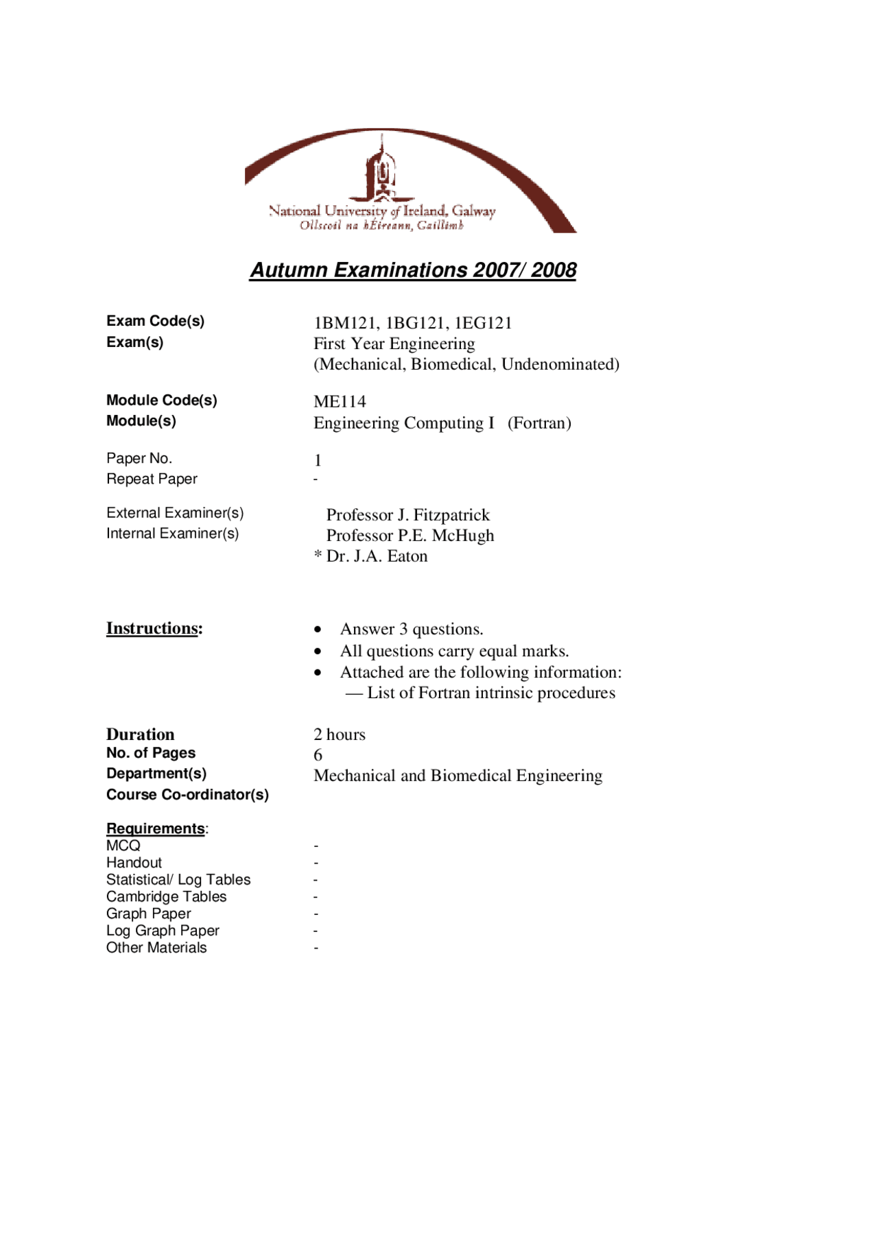 Newton Raphson Method Engineering Computing Fortran Old Exam