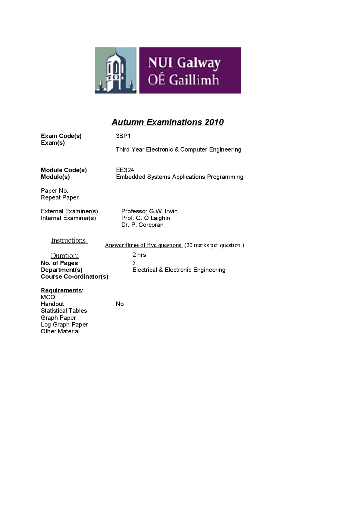 Unix Commands Embedded Systems Application Programming Past Exam