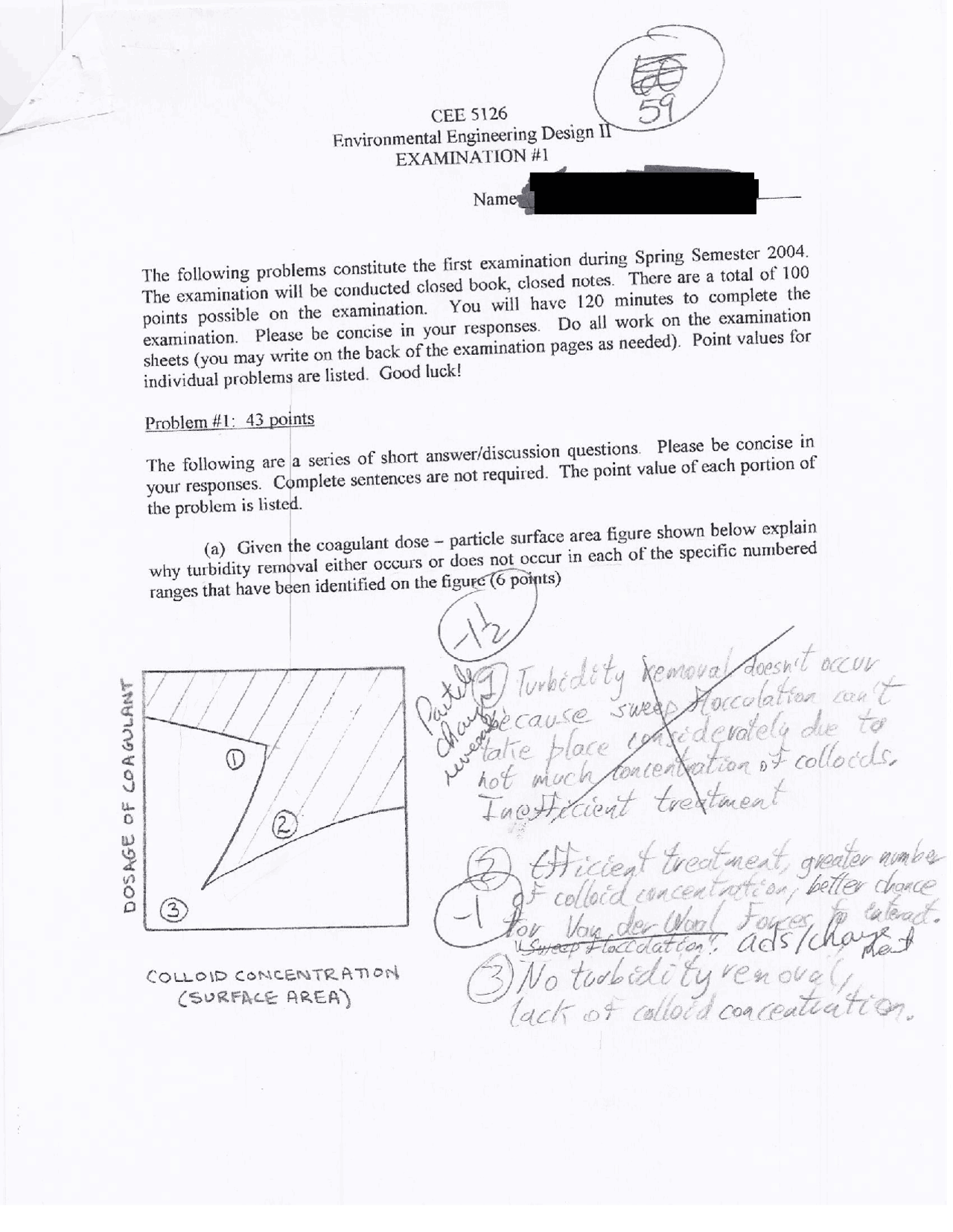 Resolution To Past Exam 1 Environmental Engineering Design Cee 5126