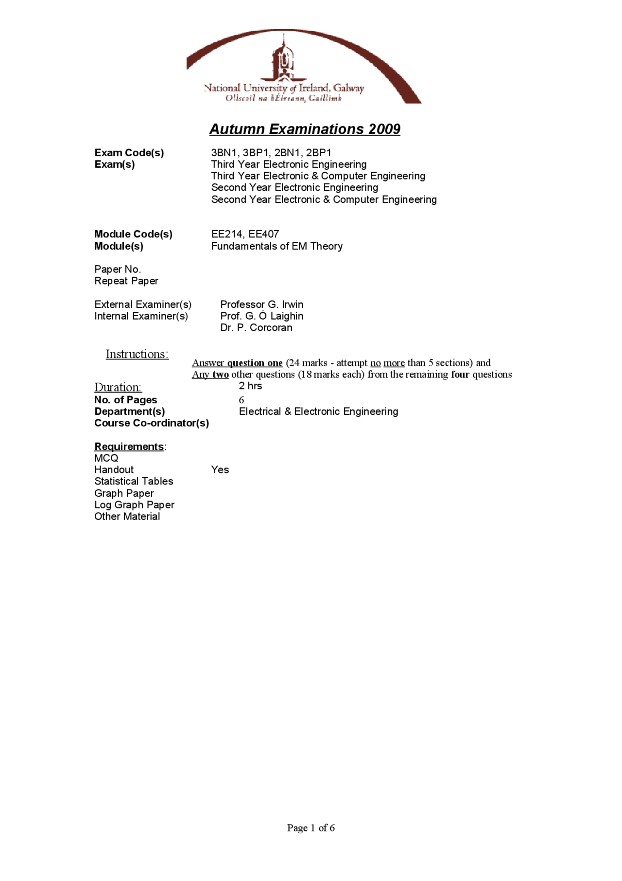 Charge Density Fundamentals Of Electromagnetic Theory Past Exam