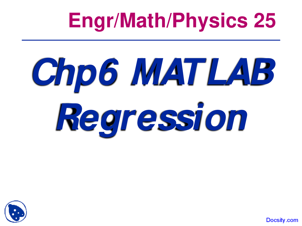 Regression Fit Computational Methods Lecture Slides Docsity