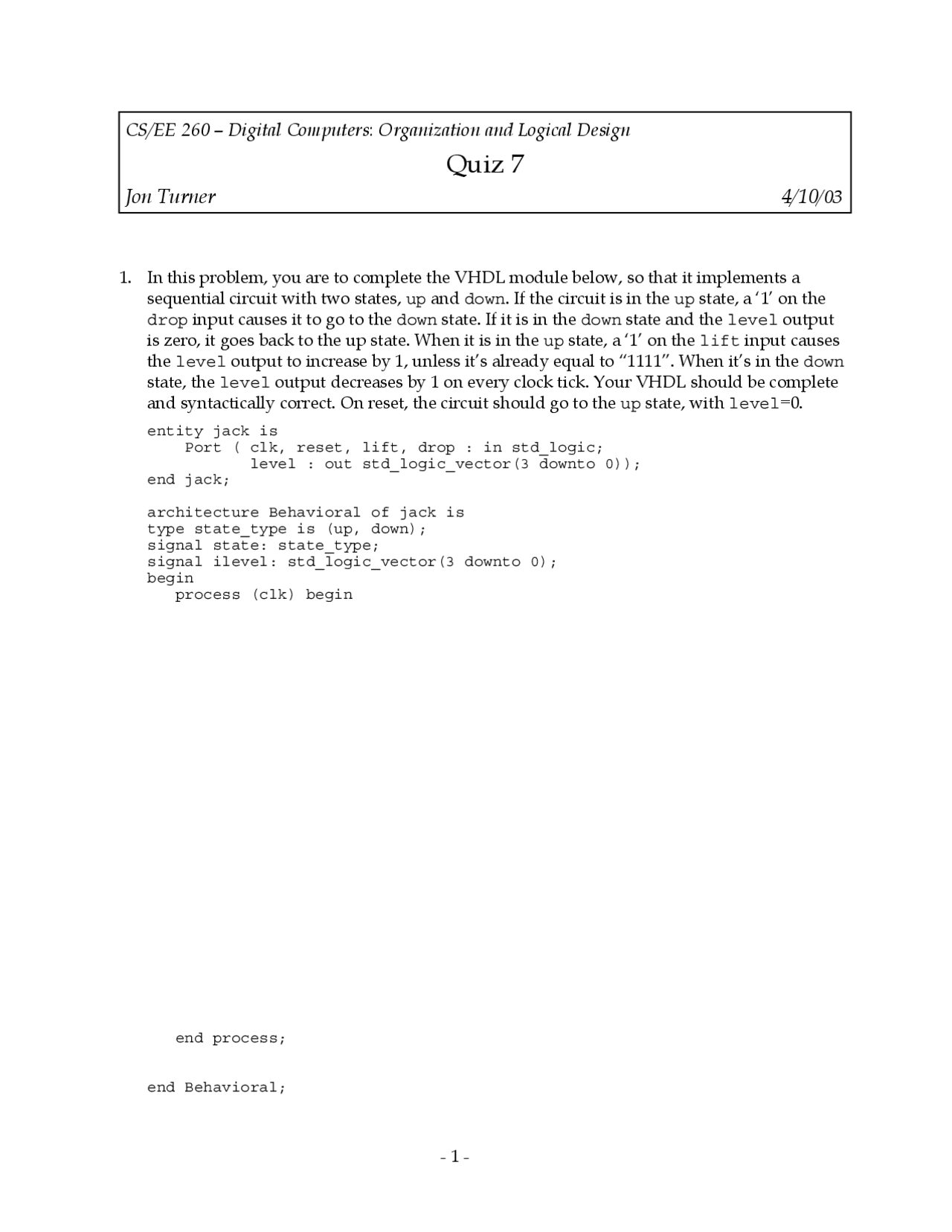 Input Causes - Organization and Logical Design - Quiz - Docsity