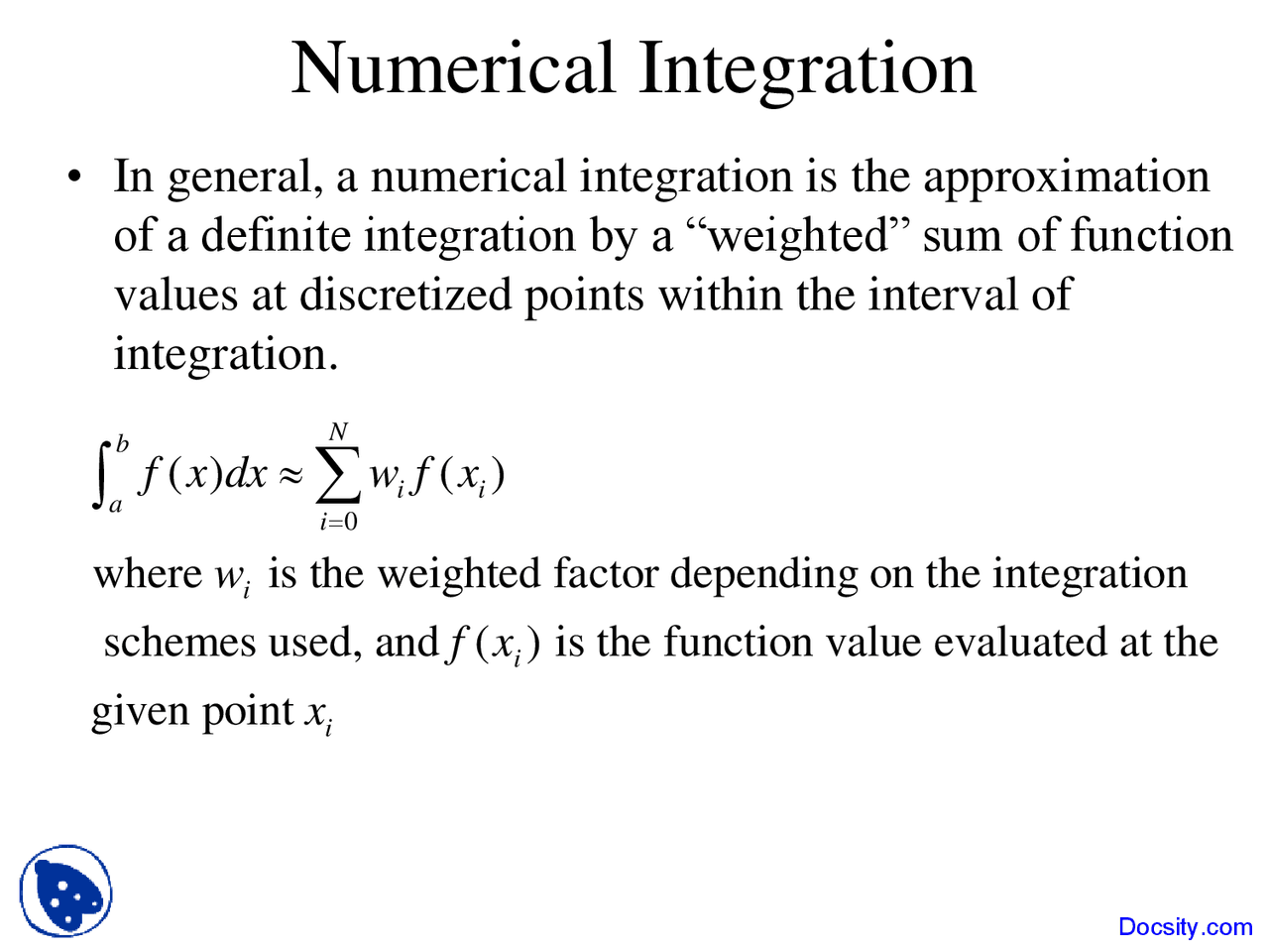 Numerical Integration - Tools in Mechanical Engineering - Lecture ...