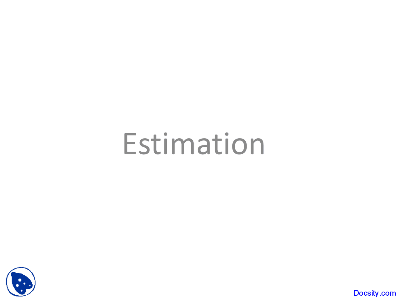 Estimation Introduction To Engineering Lecture Slides Docsity
