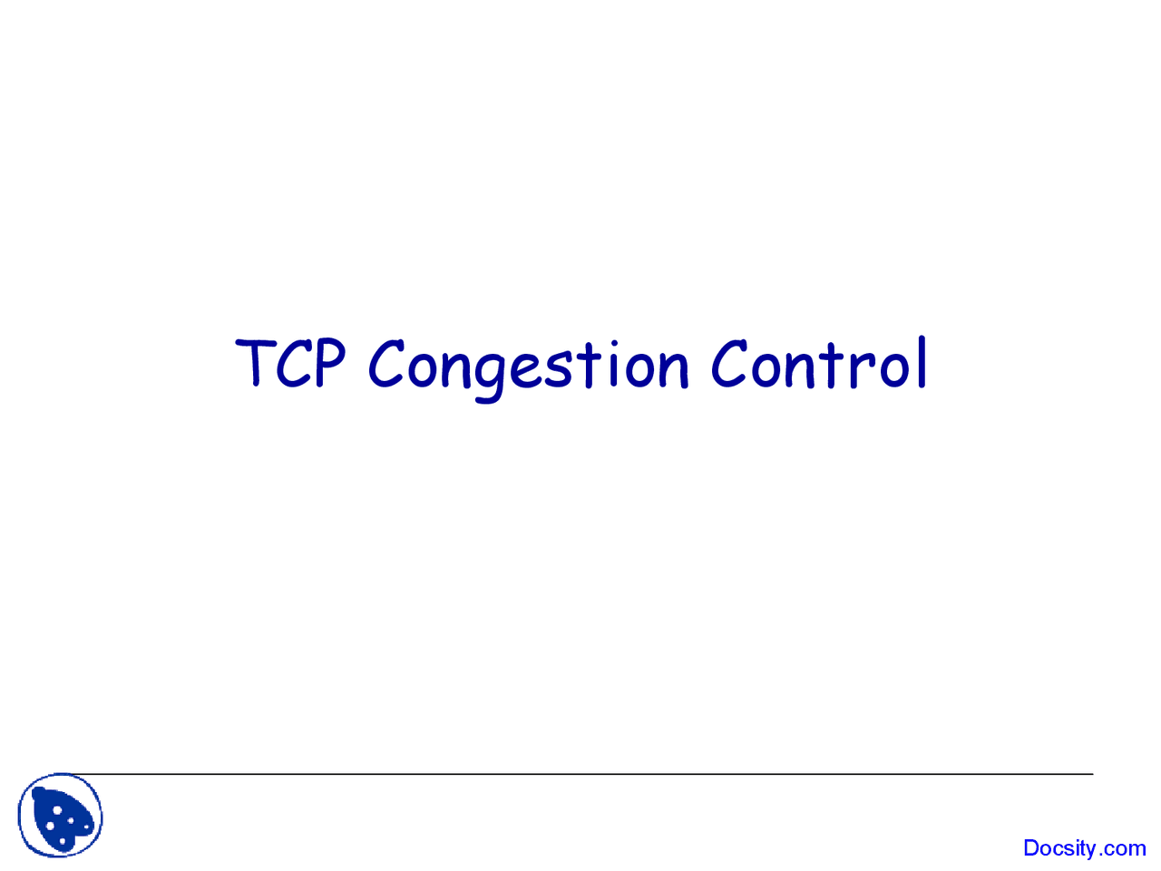 Congestion Control Network Technologies Lecture Slides Docsity