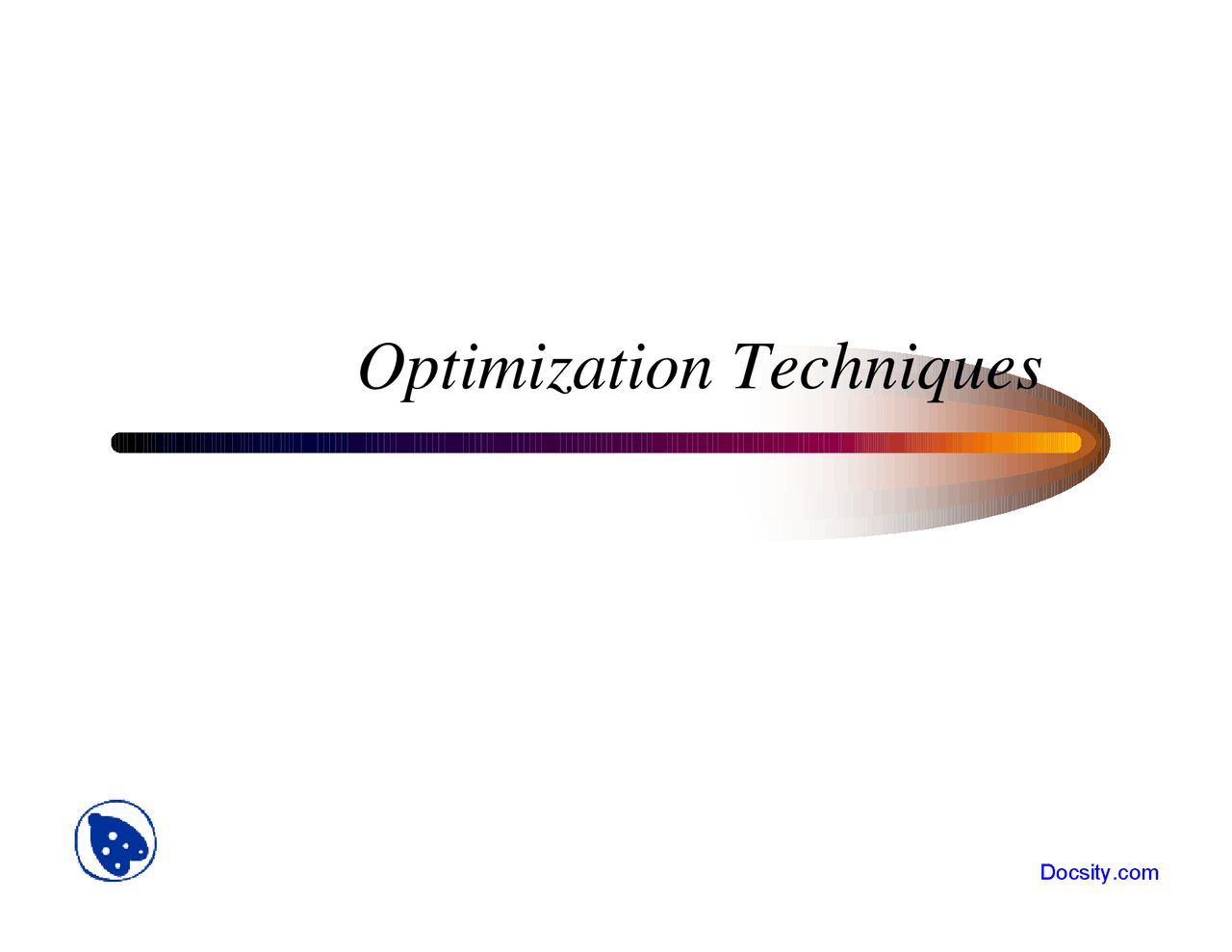 Optimization Techniques Design Automation Of Embedded Systems Lecture Slides Docsity