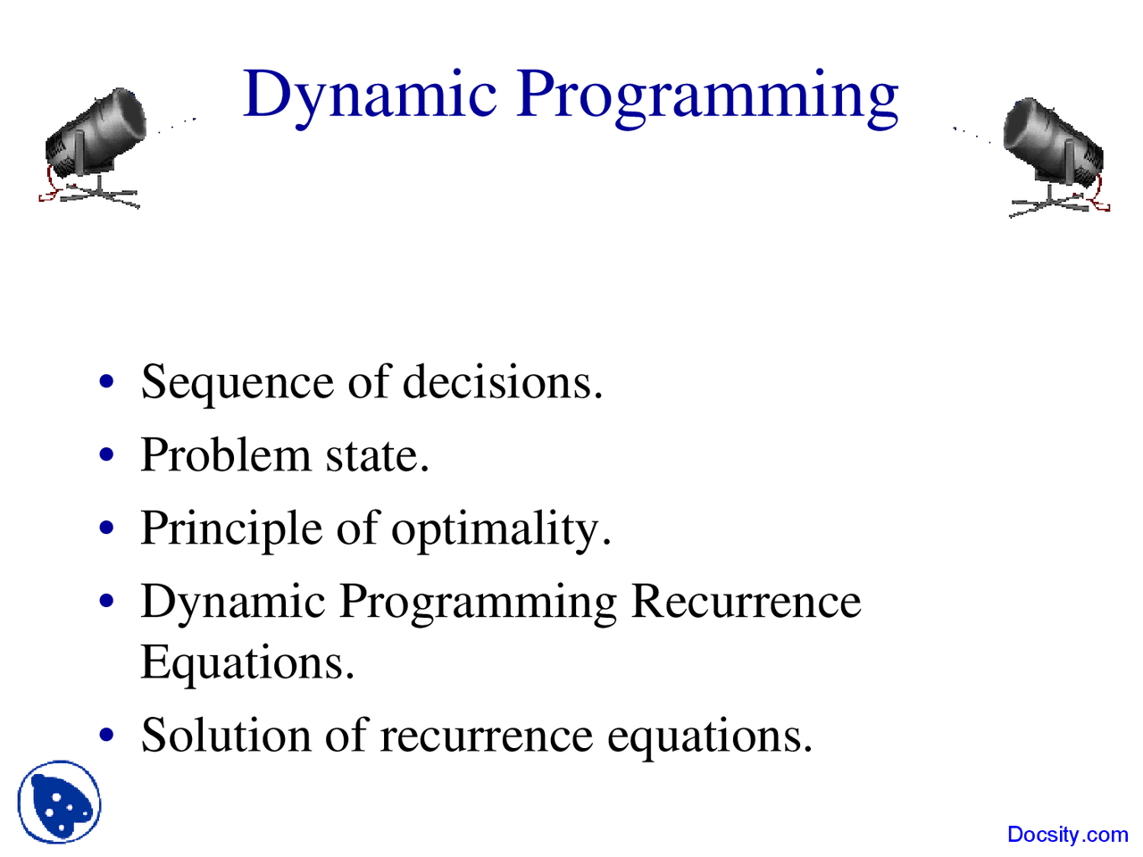 Dynamic Programming Algorithms And Applications In Java Lecture Slides Docsity
