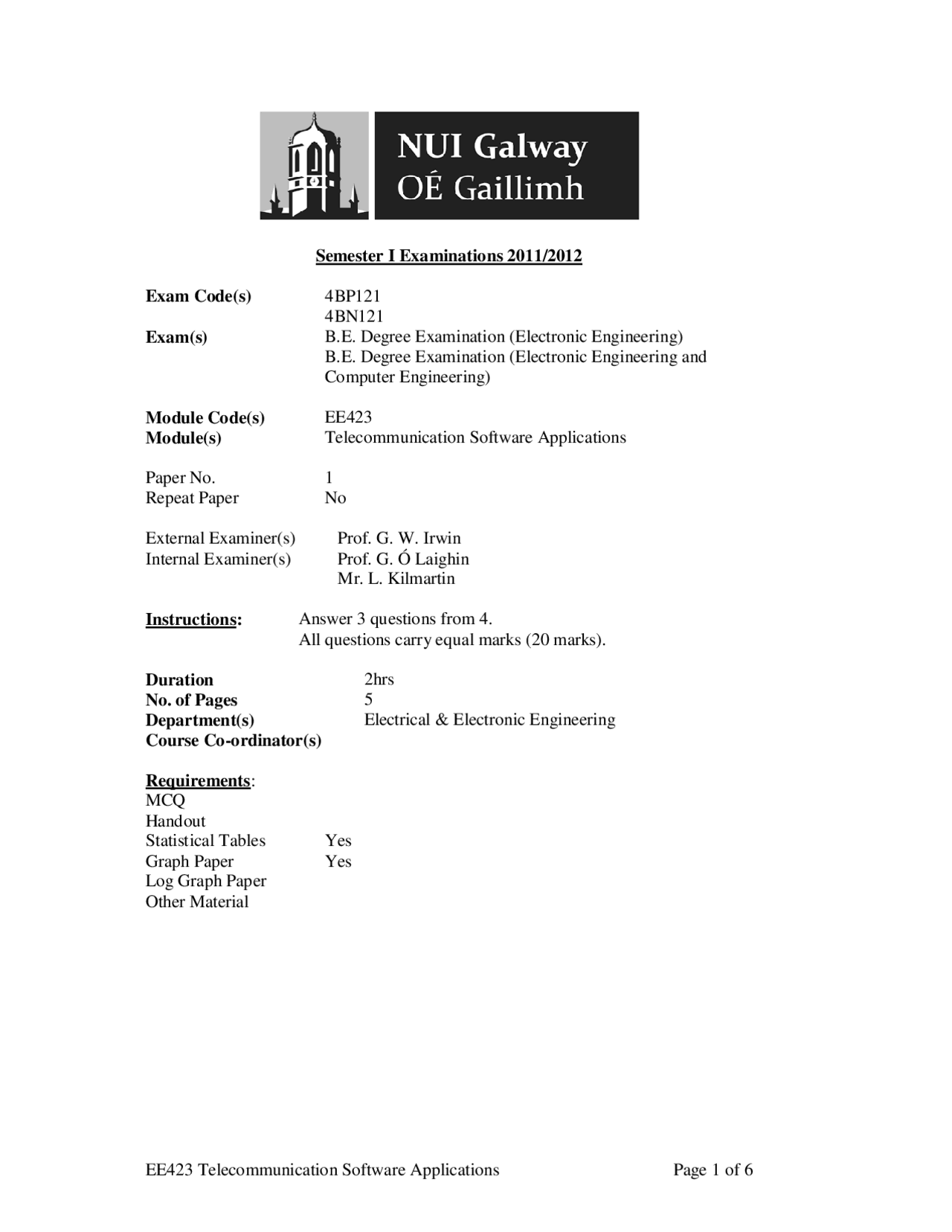 Aid Of A Diagram Telecommunications Software Applications Past Exam