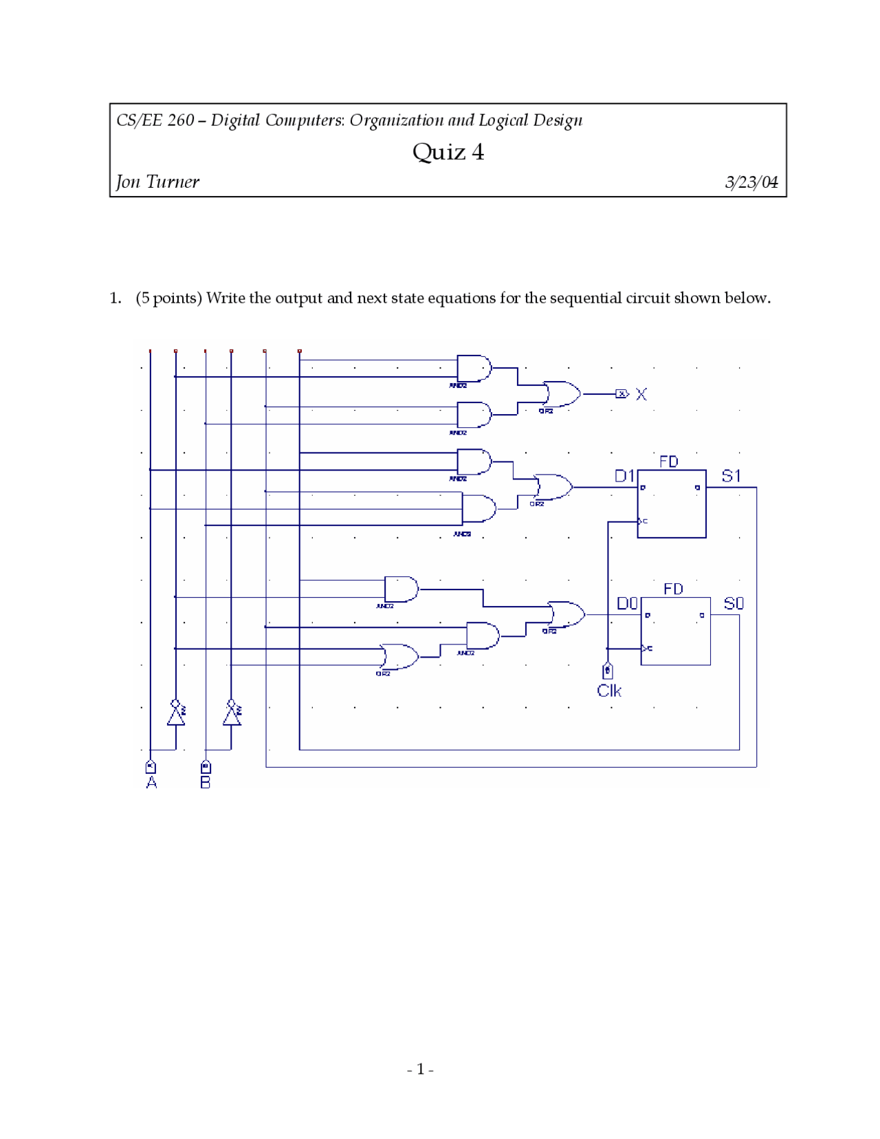 Time Violations Organization And Logical Design Quiz Docsity