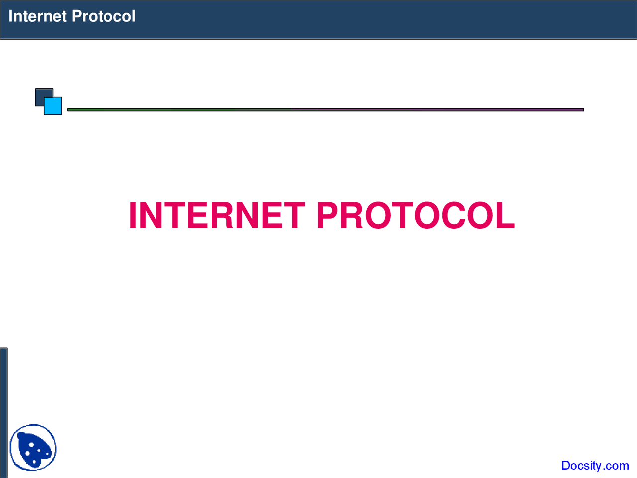 Internet Protocol Network Administration Lecture Slides Docsity