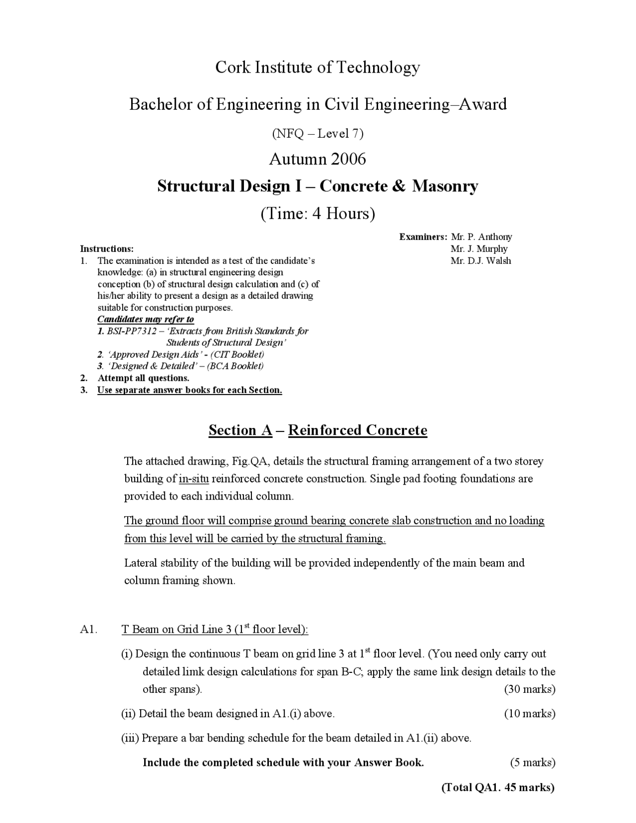 Same Link Design Details Introduction To Structural Design Old Exam