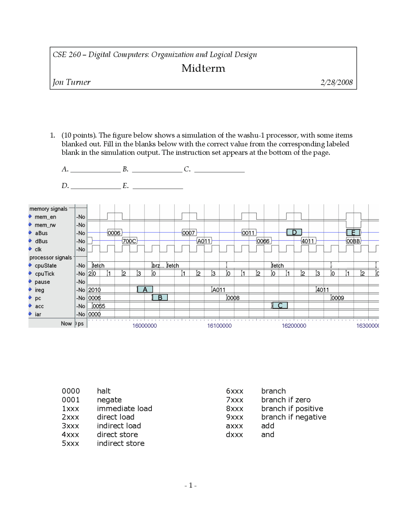 Digital Computers Organization And Logical Design Exam Docsity