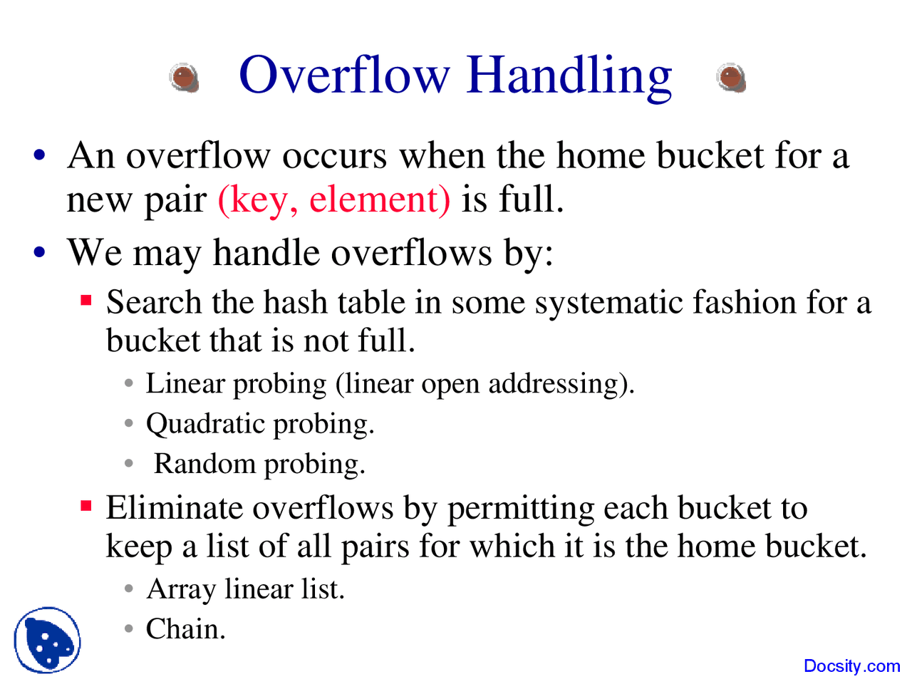 Overflow Handling Algorithms And Applications In Java Lecture 4390