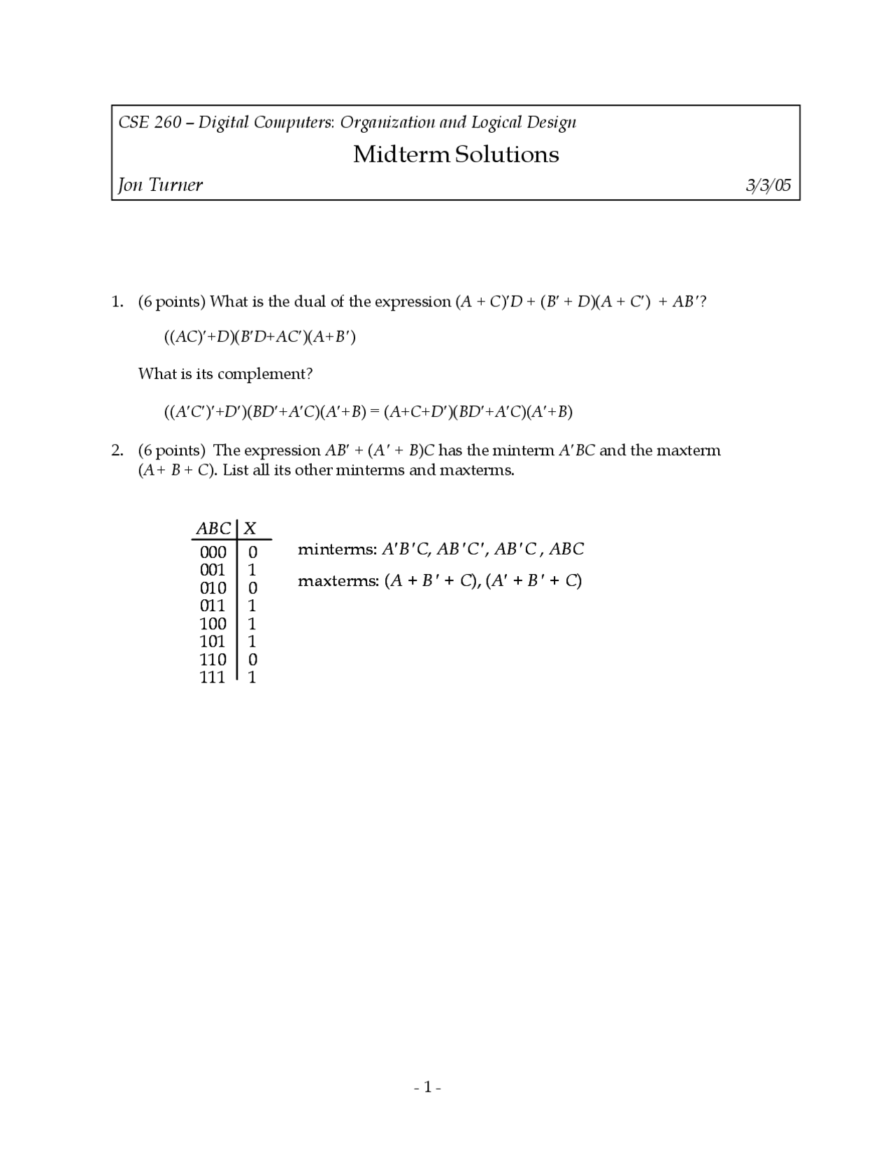 Accumulator Organization And Logical Design Solved Exam Docsity