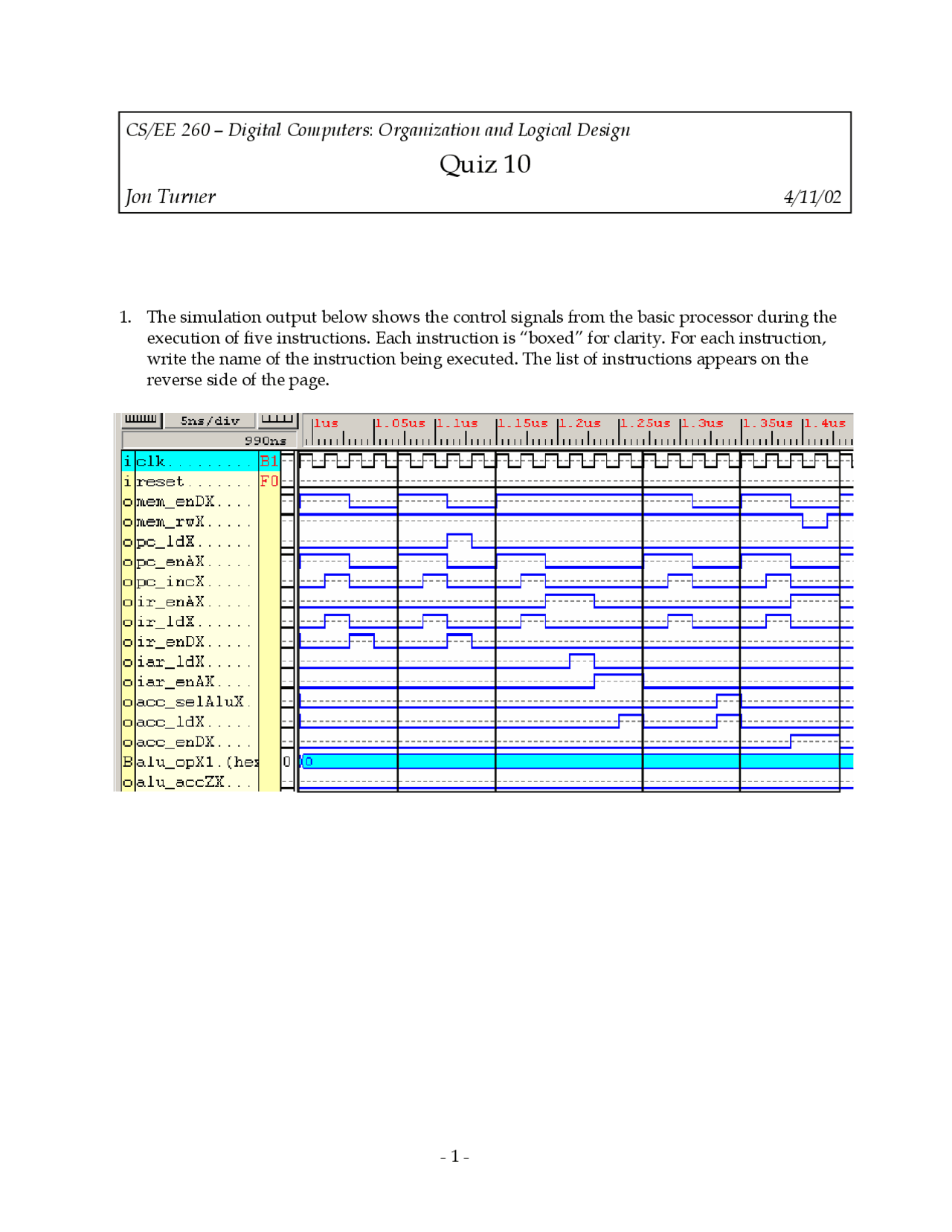 Memory Word Organization And Logical Design Quiz Exercises