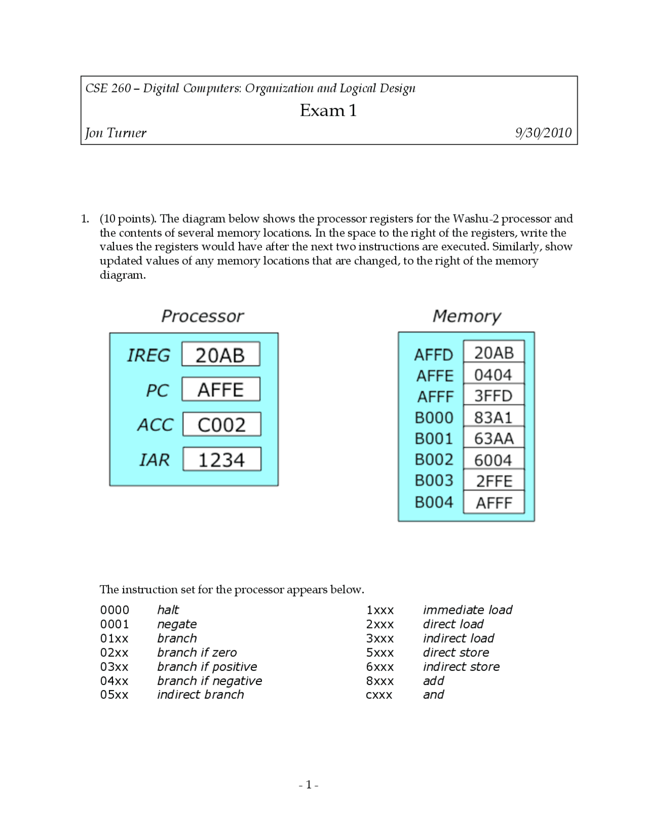 Memory Locations Organization And Logical Design Exam Docsity