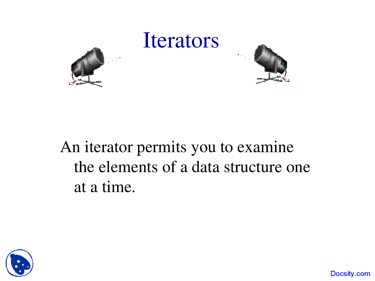 Iterators Algorithms And Applications In Java Lecture Slides Docsity