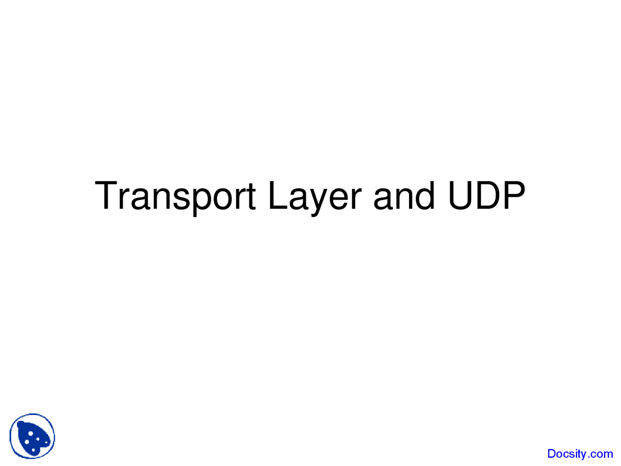 Transport Layer Network Technologies Lecture Slides Docsity