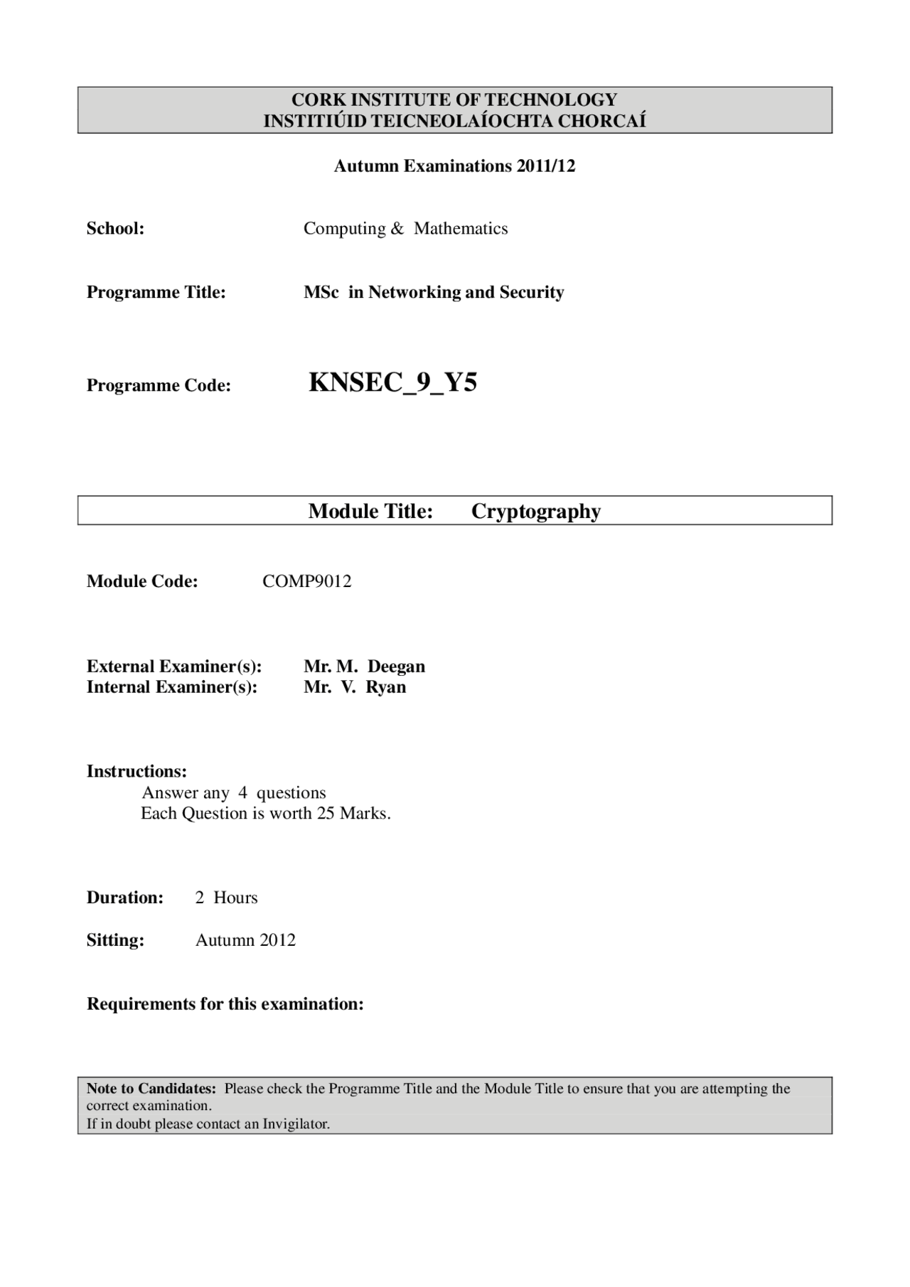 Padding Oracle Cryptography Exam Docsity