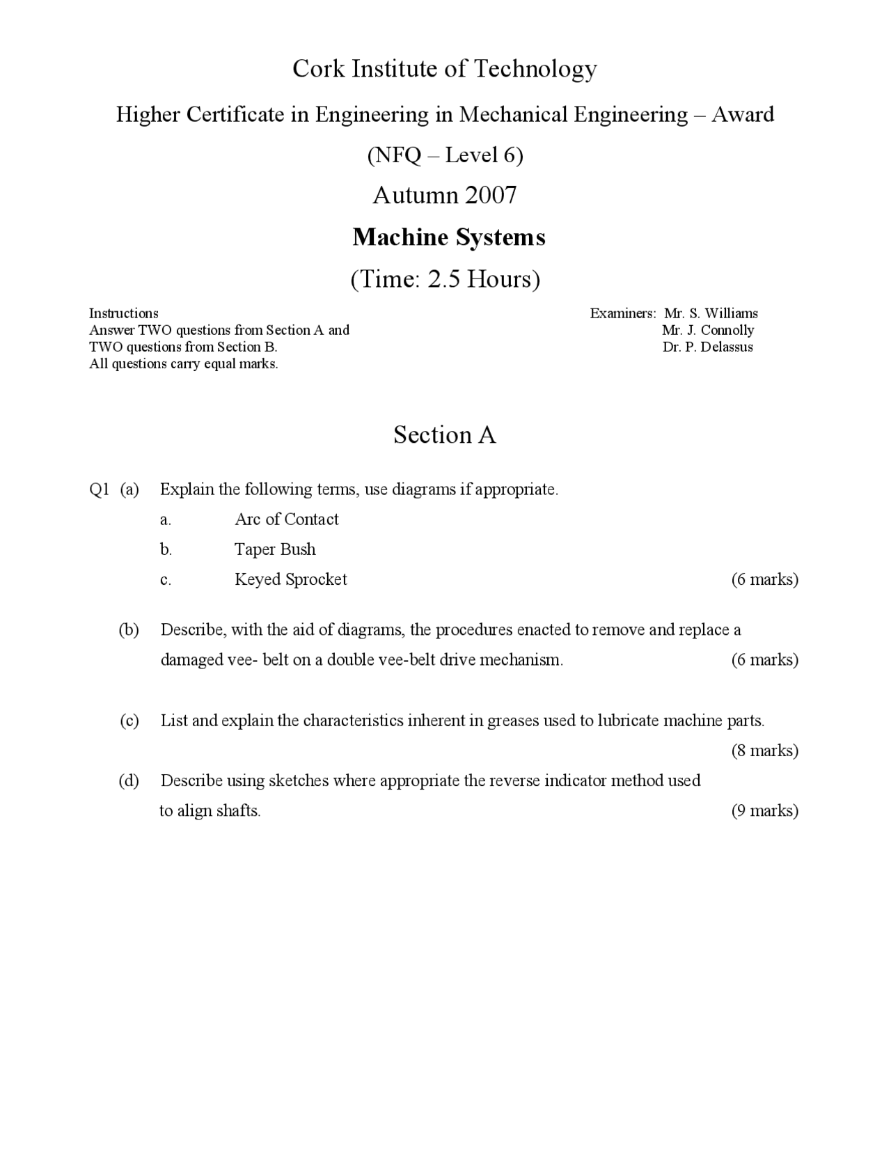 Taper Bush - Machine Dynamics - Exam | Exams Machine Design | Docsity
