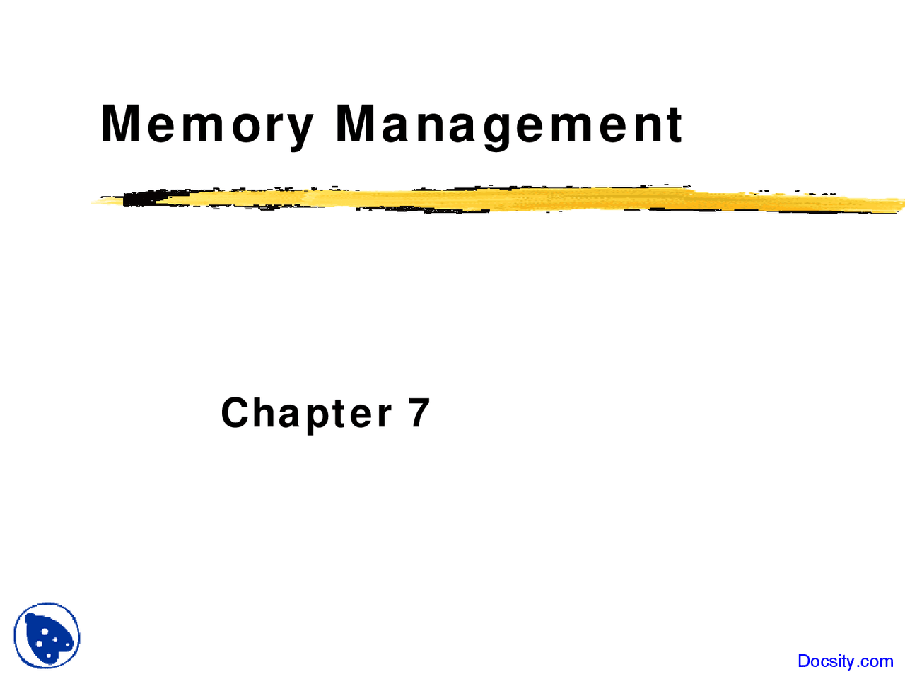 Memory Management Operating Systems And Architecture Lecture Slides
