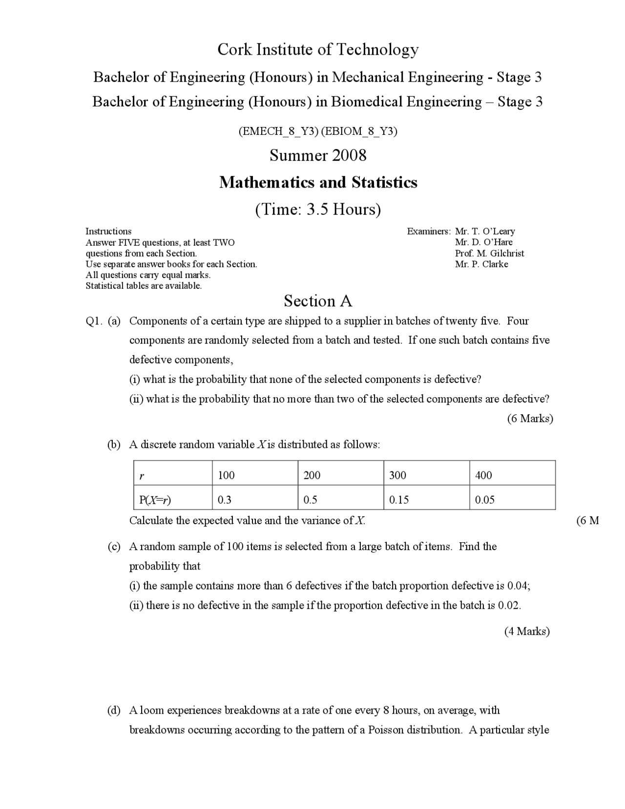 Minitab Mathematics And Statistics Exam Docsity