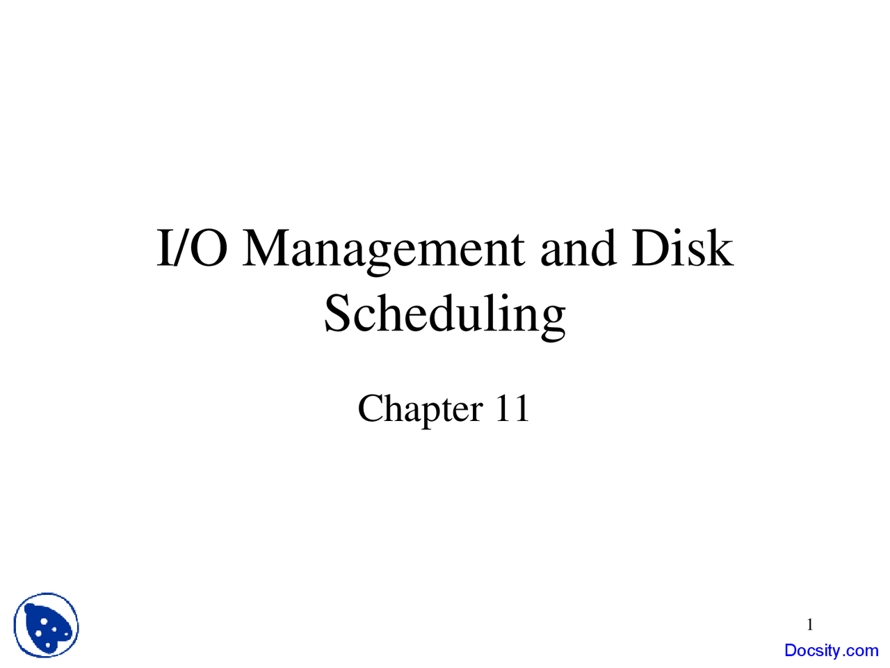Management And Disk Scheduling Operating Systems And Architecture Lecture Slides Docsity