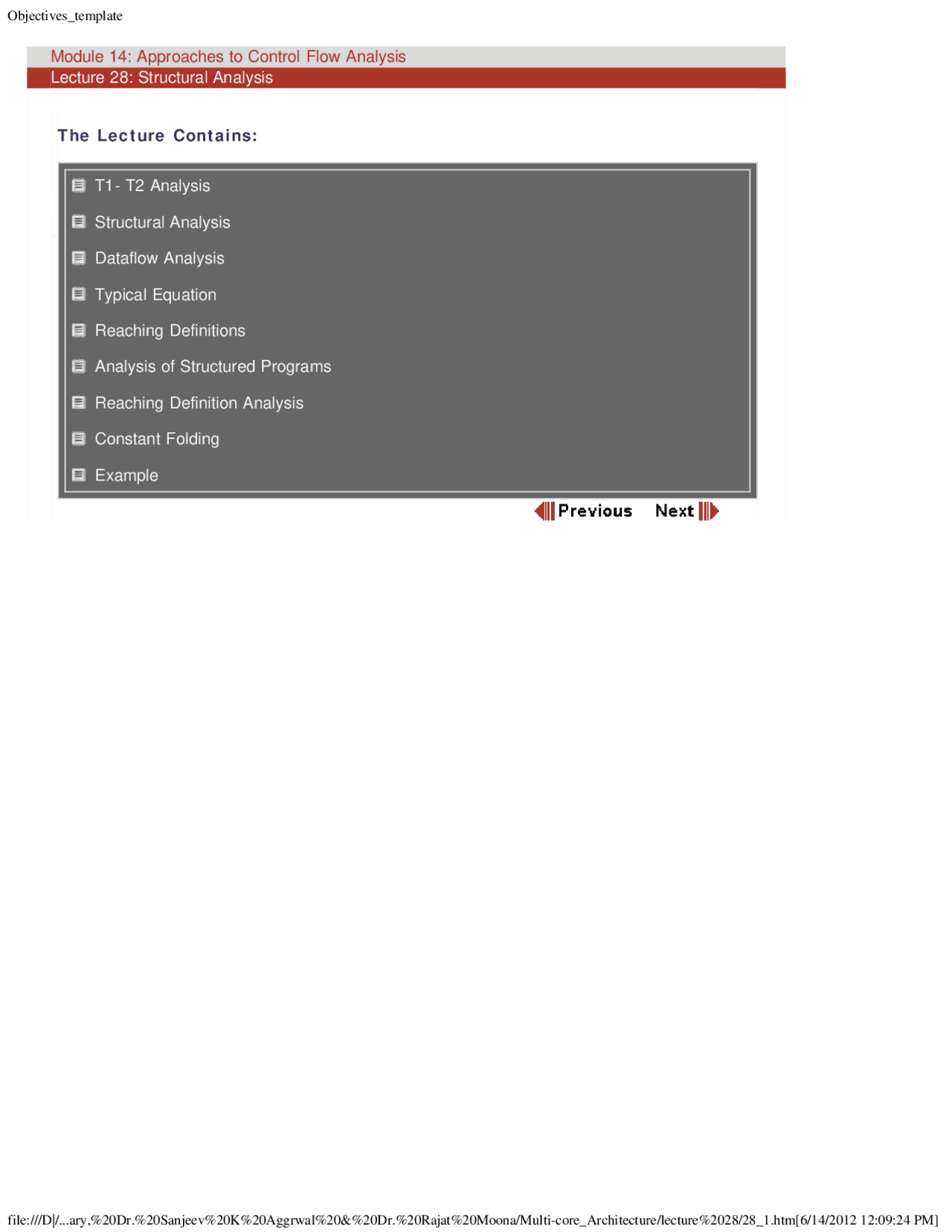 Structural Analysis Program Optimization For Multi Core Architectures Lecture Slides Docsity