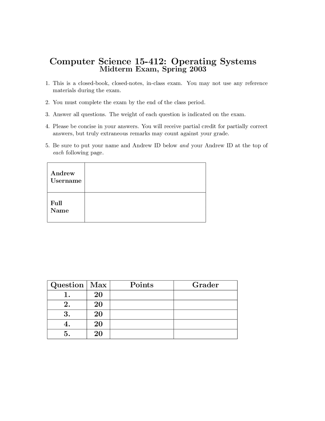 Keyboard Interrupts Operating System Exam Docsity