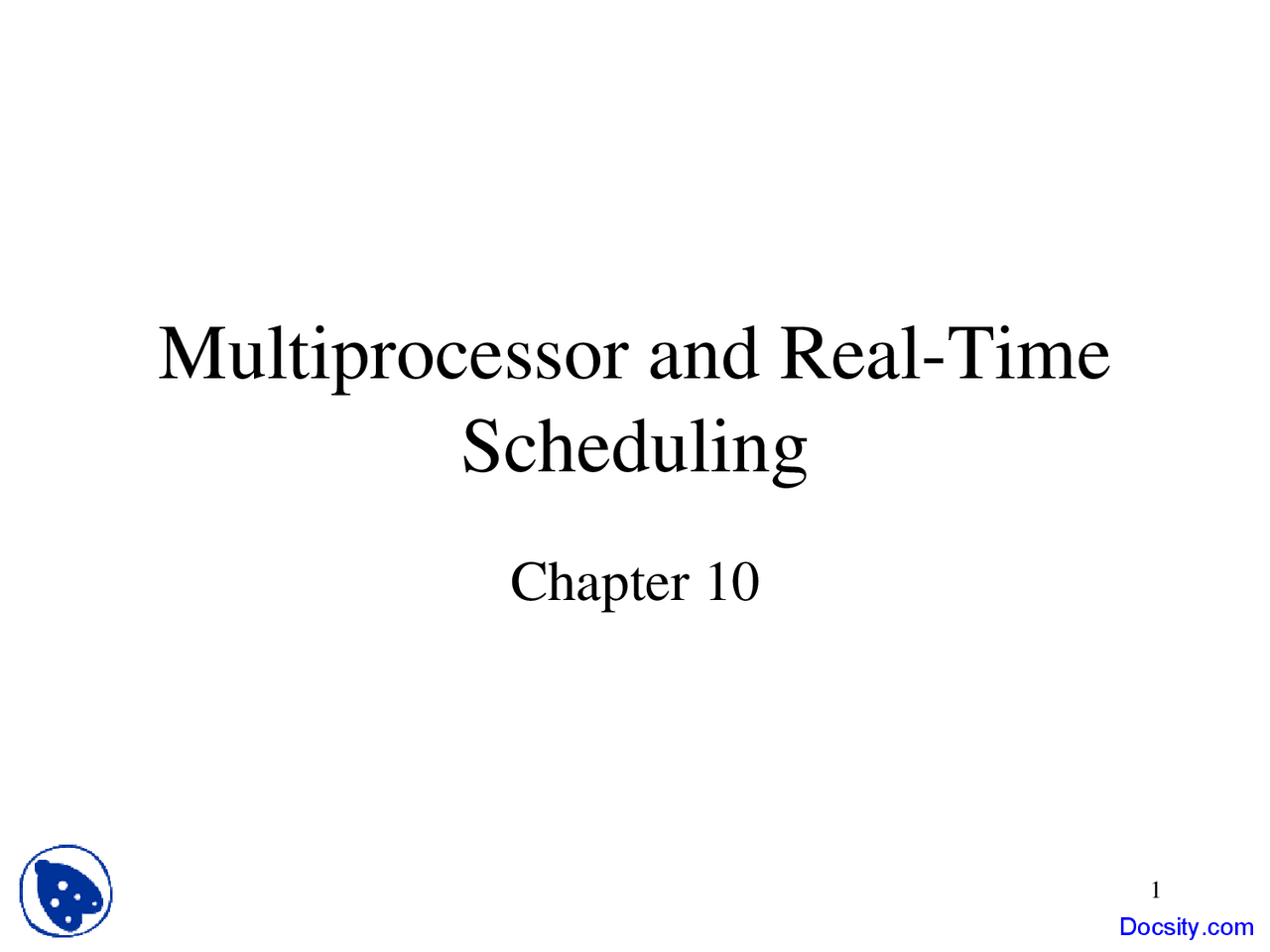 Multiprocessor - Operating Systems and Architecture - Lecture Slides - Docsity