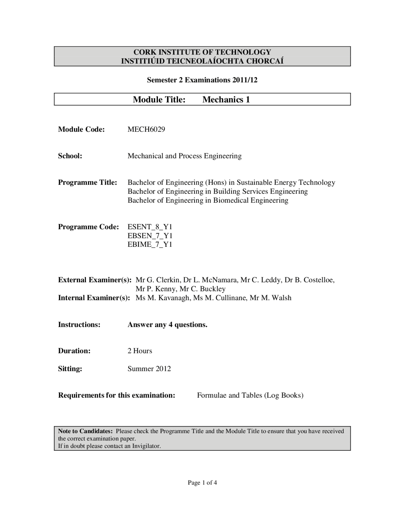 Parallelogram Law - Mechanics - Exam - Docsity