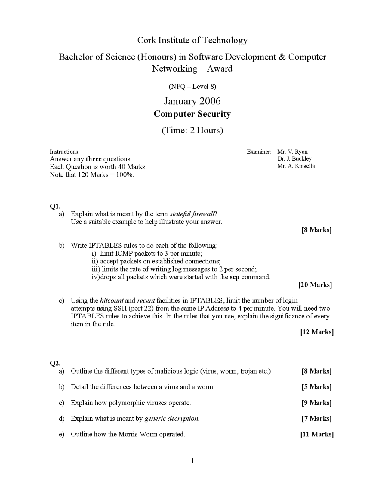 Hitcount Computer Security Exam Docsity