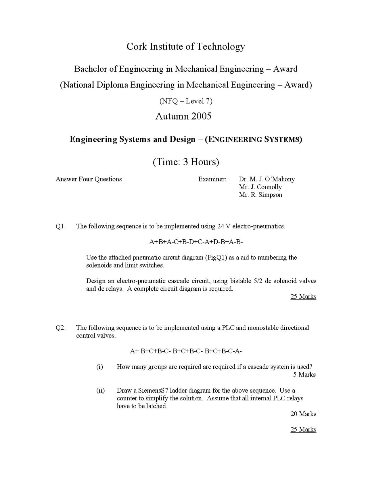Solenoids Engineering Systems And Design Exam Docsity