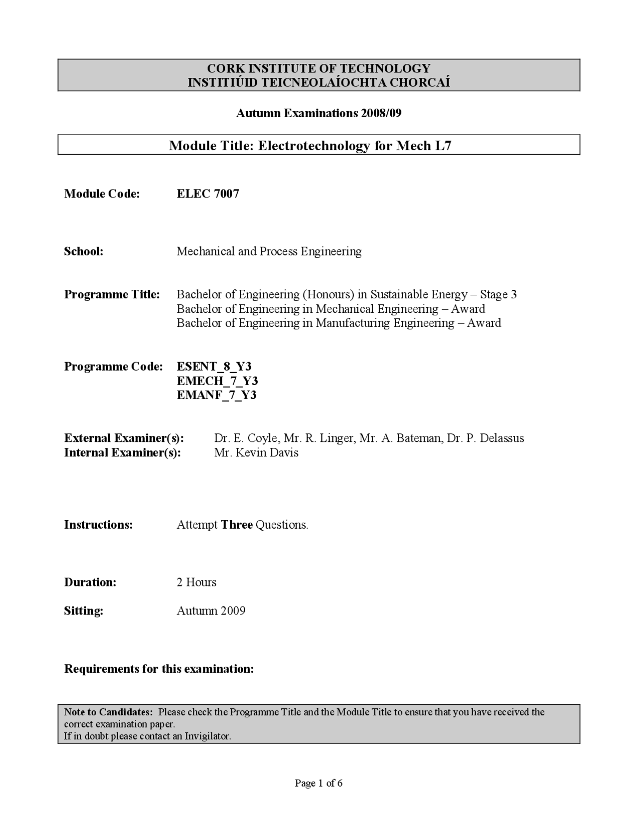 Unbalanced Load - Electrotechnology for Mech - Exam - Docsity