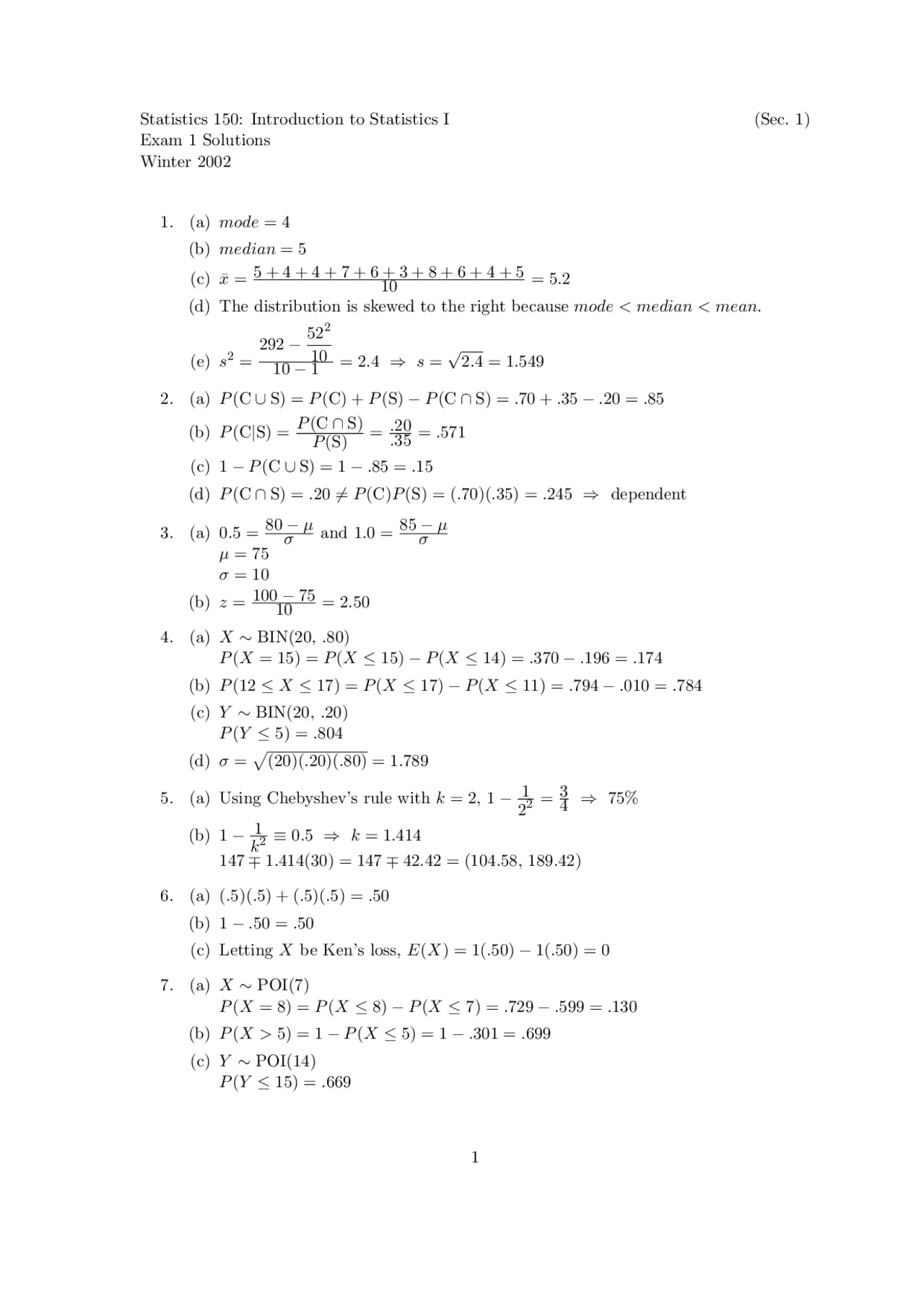 Typical Day Introduction To Probablilty And Statistics Solved Exam